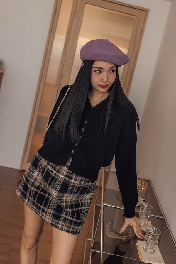 現貨 連帽抽繩排釦針織毛衣外套 - PUFII｜網路流行時尚女裝｜官網